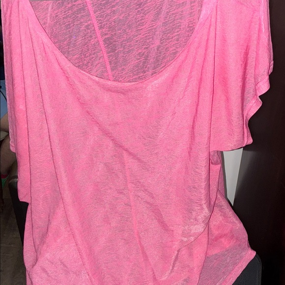SHEIN | Tops | Shein Vibrant Pink Sheer Top | Poshmark